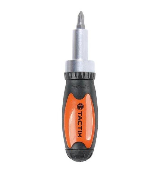 TACTIX 6-IN-1 STUBBY RATCHET SCREWDRIVER