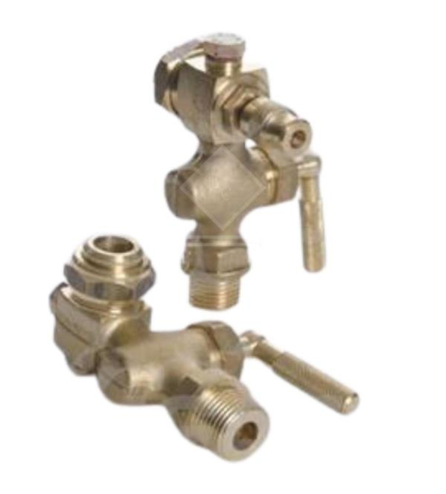 BRASS GAUGE GLASS TAP PAIR 1/2` 13MM